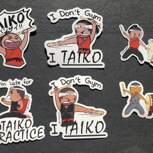 Taiko Stickers - Etsy