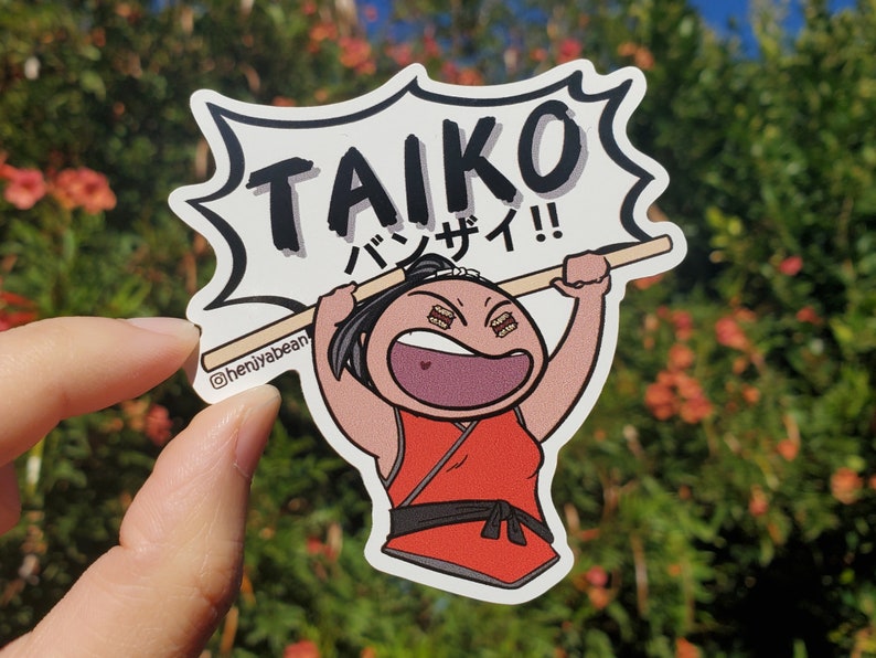 Taiko Japanese Drumming Chibi Stickers Notebook Water Bottle - Etsy