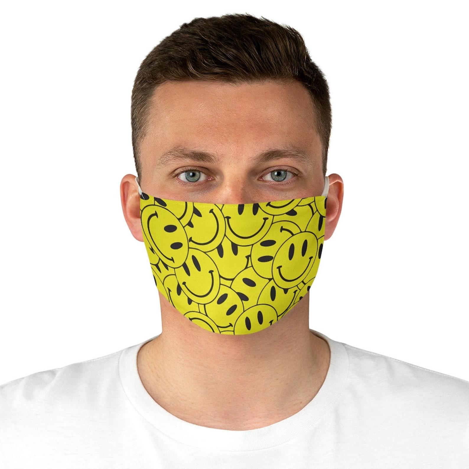 SMILEY Mask, Smiley Face Mask, Yellow Adjustable Mask ,mask for Men ...
