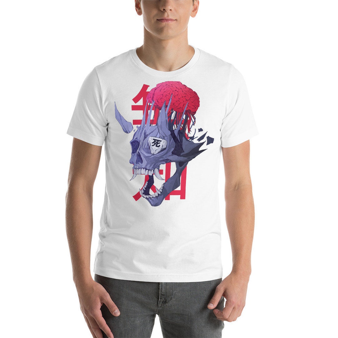 Oni Samurai T-shirt, KANJI Japanese T-shirt, Oni Warrior Tshirt ...