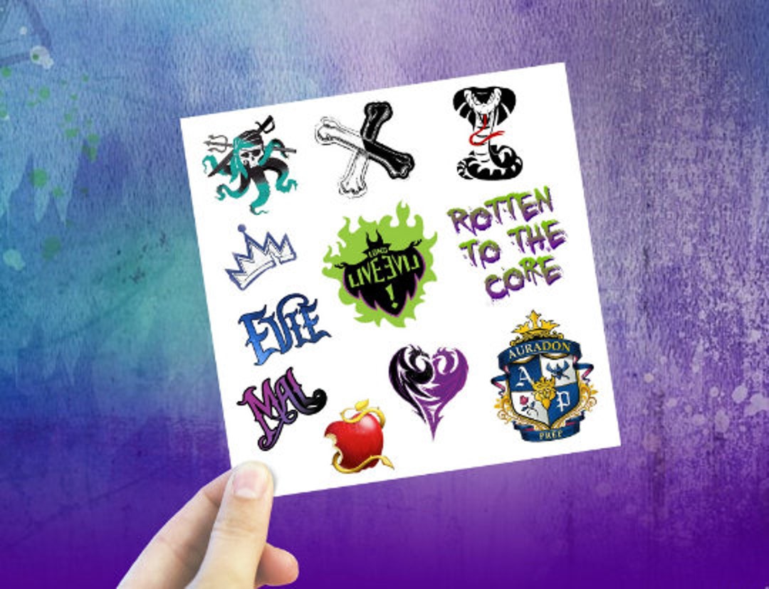Mal Evie Descendants Sticker Pack Laptop Tumbler Stationary Sticker ...