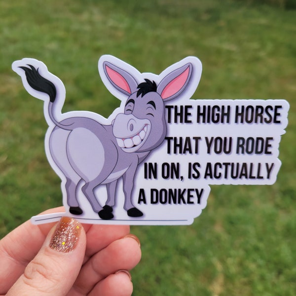 Funny Donkey Sticker - Etsy