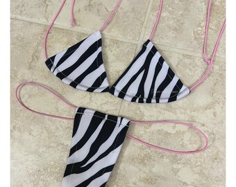 Teeny black bikini - Etsy España