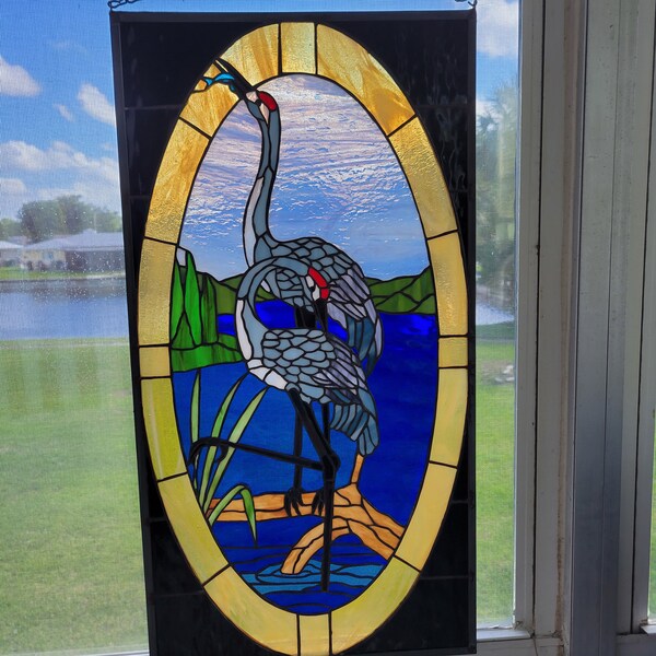 Stained Glass Cranes Pattern - Etsy