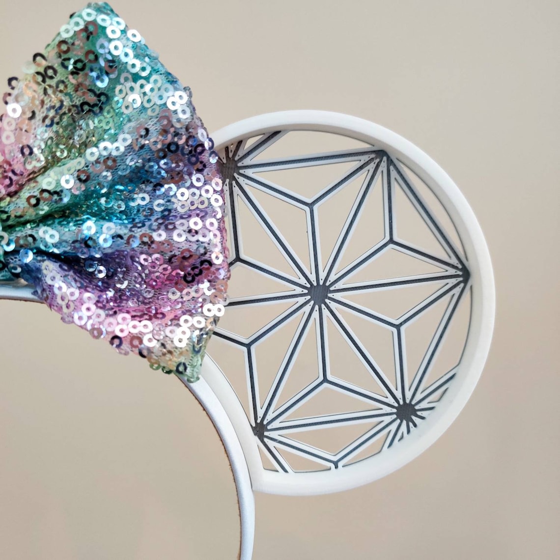 Epcot Mouse Ears 3D Printed Ears Spaceship Earth - Etsy
