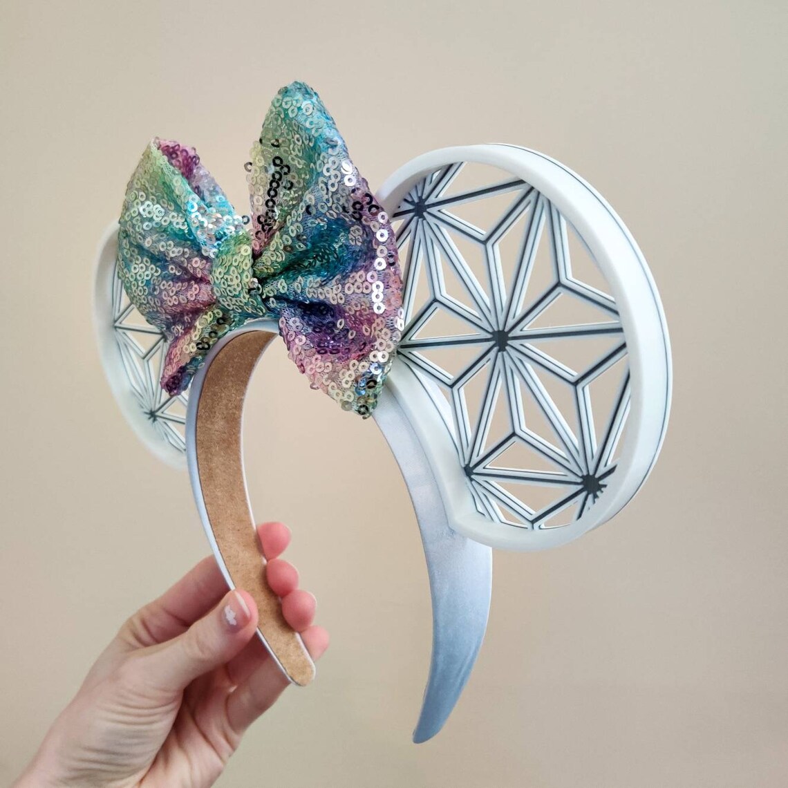 Epcot Mouse Ears 3D Printed Ears Spaceship Earth - Etsy