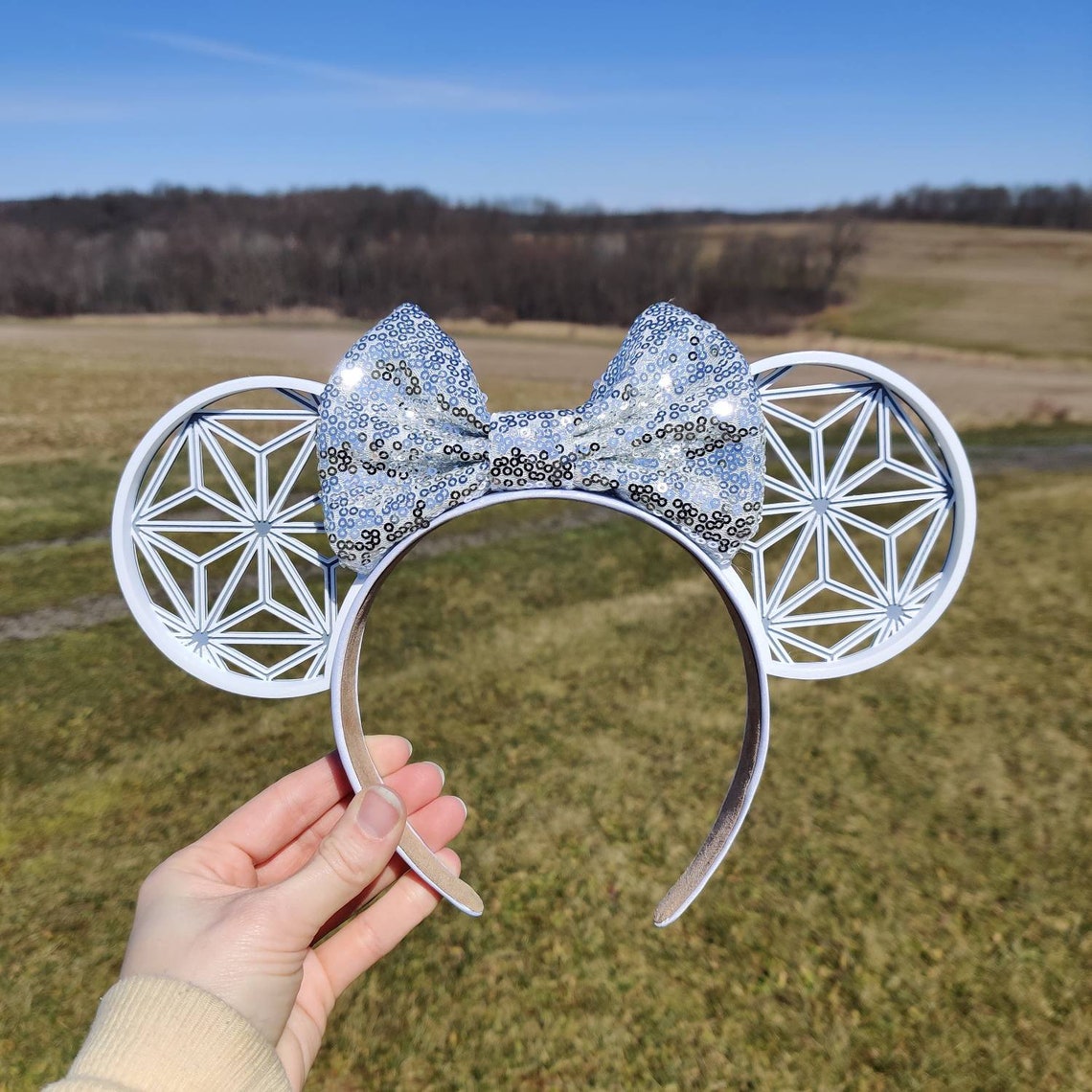 Epcot Mouse Ears 3D Printed Ears Spaceship Earth - Etsy