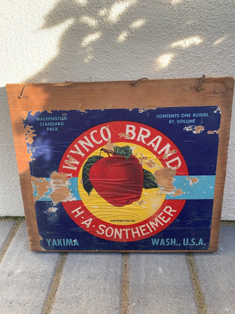 WYNCO BRAND/ HA Sonthemeier Vintage Fruit Crate Face - Etsy