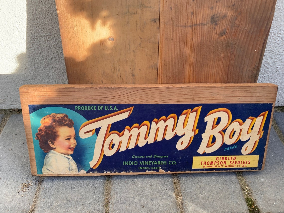 Tommy Boy Brand Vintage Fruit Crate Face - Etsy