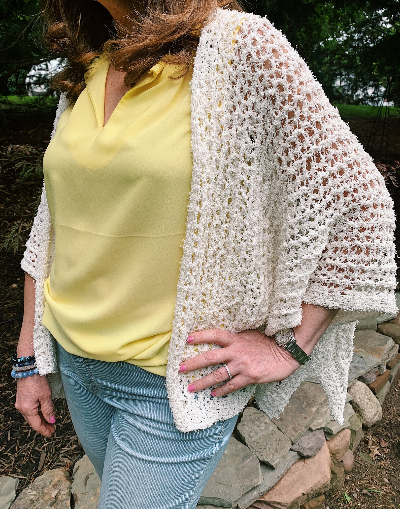 Knitting Pattern - Open Knit Cardigan, Kimono Style Cardigan - Etsy