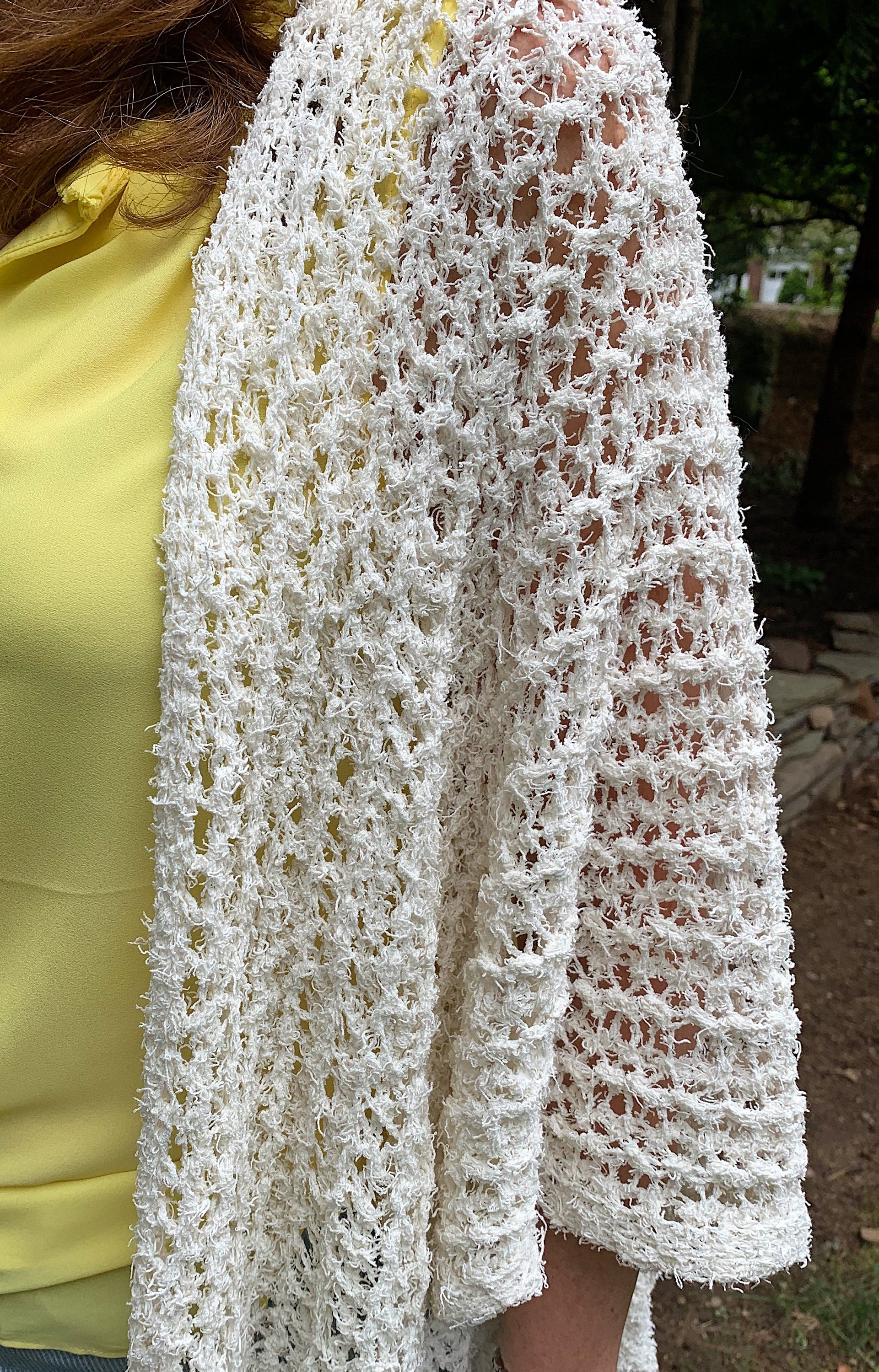 Knitting Pattern – Open Knit Cardigan, Kimono Style Summer Sweater ...