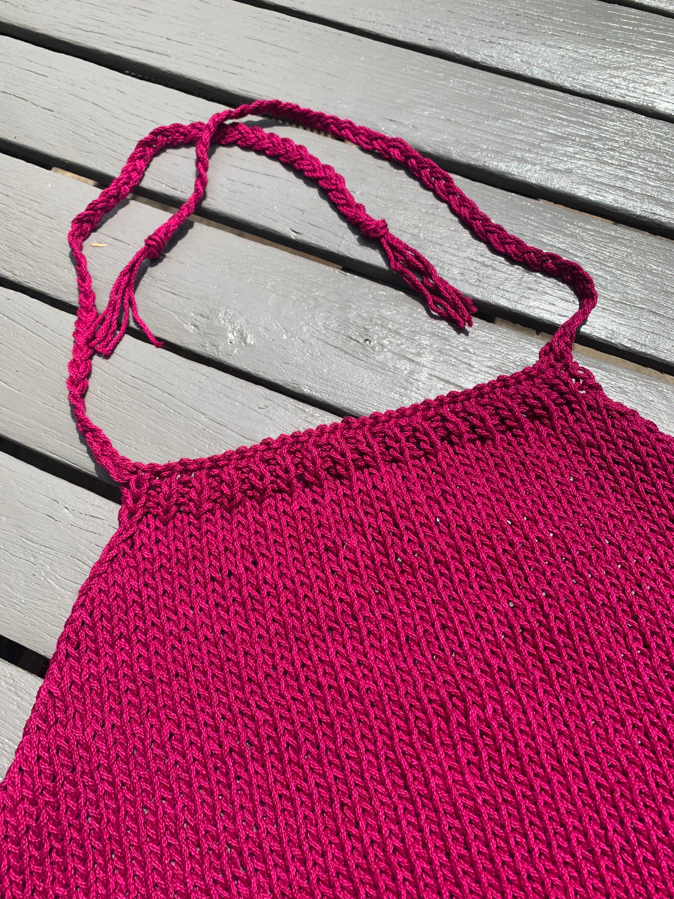 Open Back Halter Top, Adjustable Knit Halter Top, Festival Crop Top ...
