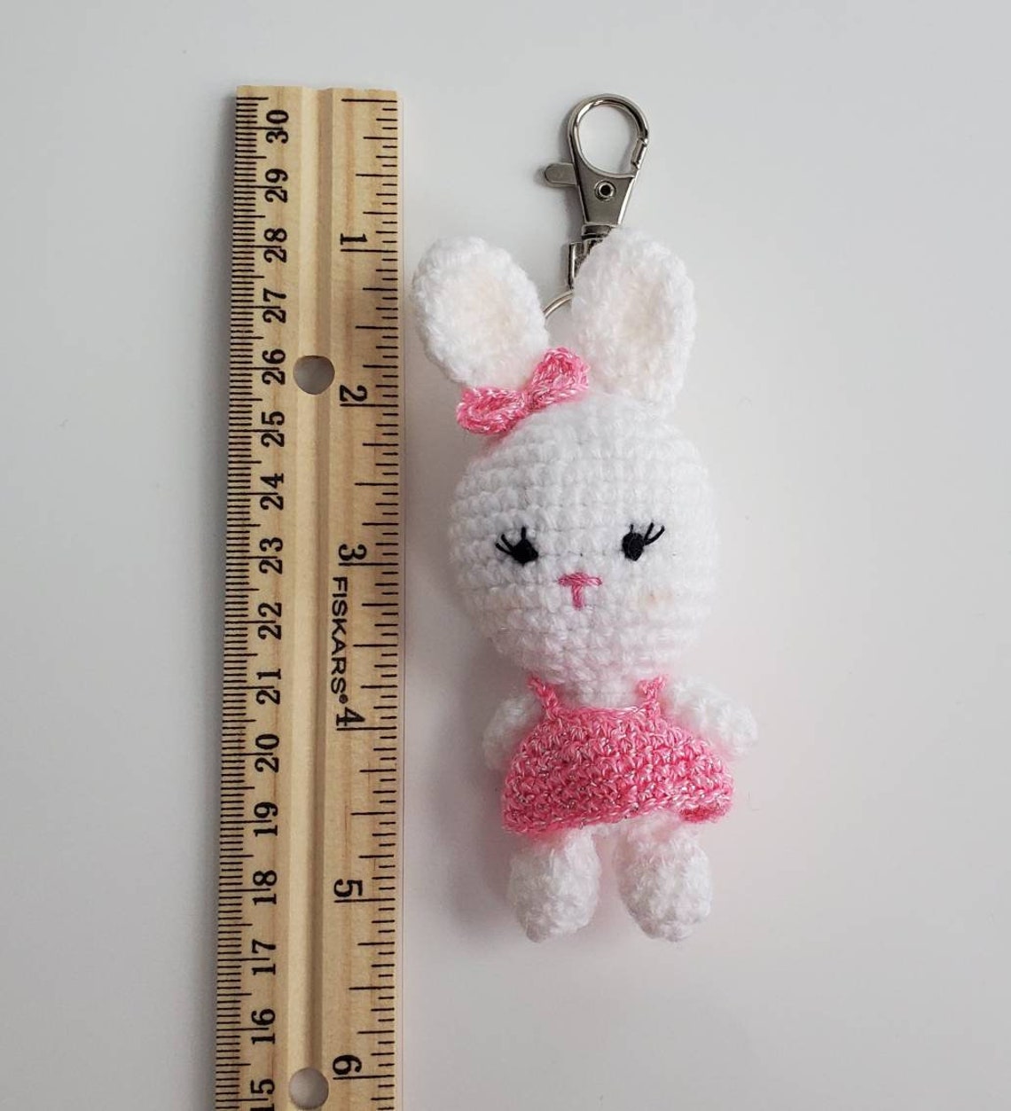 Crochet Bunny Keychain | Etsy