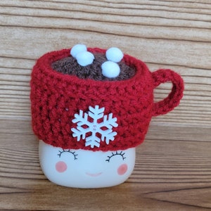 Hot Cocoa Marshmallow Mug Hat Crochet Hat for Marshmallow - Etsy