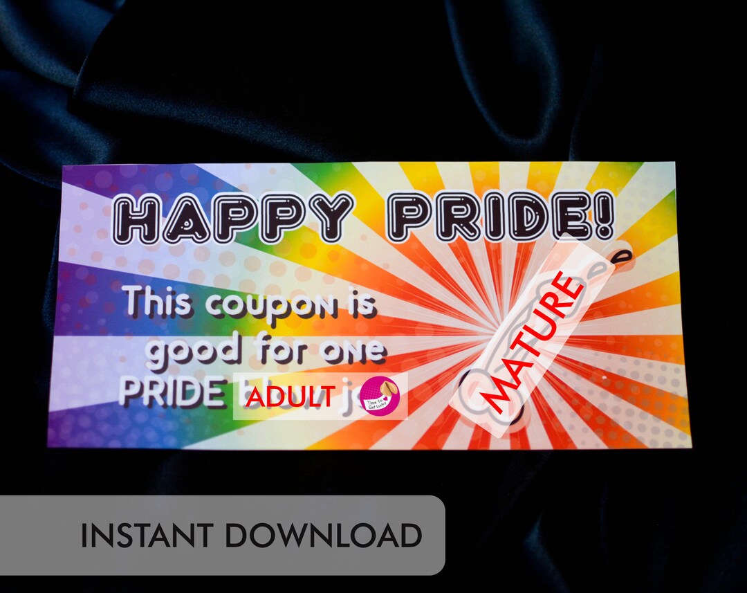 Adult Content Pride Blow Job Digital Download Coupon Instant Digital