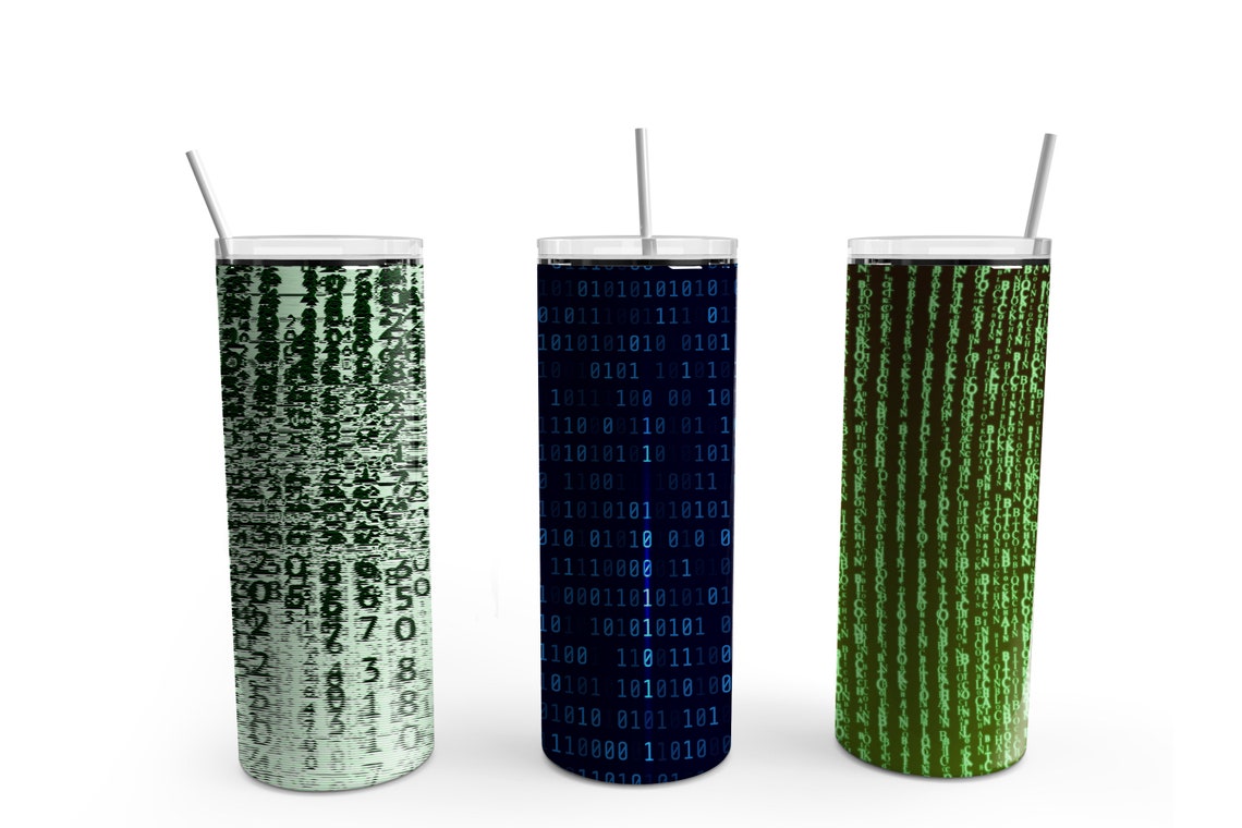 Matrix Inspired Sublimation Design - Skinny Straight Tumbler 20oz - PNG ...