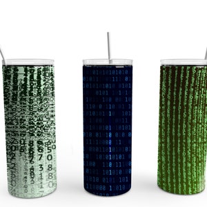 Matrix Inspired Sublimation Design - Skinny Straight Tumbler 20oz - PNG ...