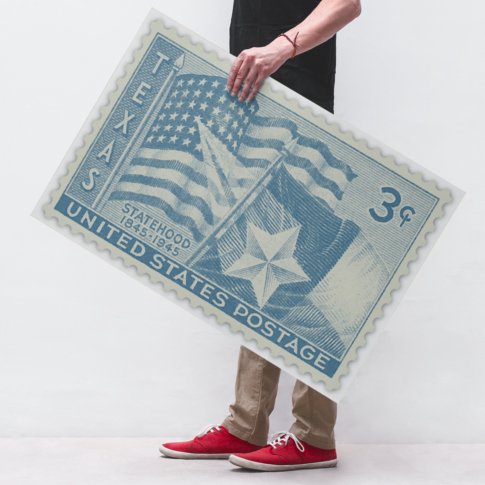 1957 Texas Postage Stamp Poster / New Print Wall Art 18x12 | Etsy