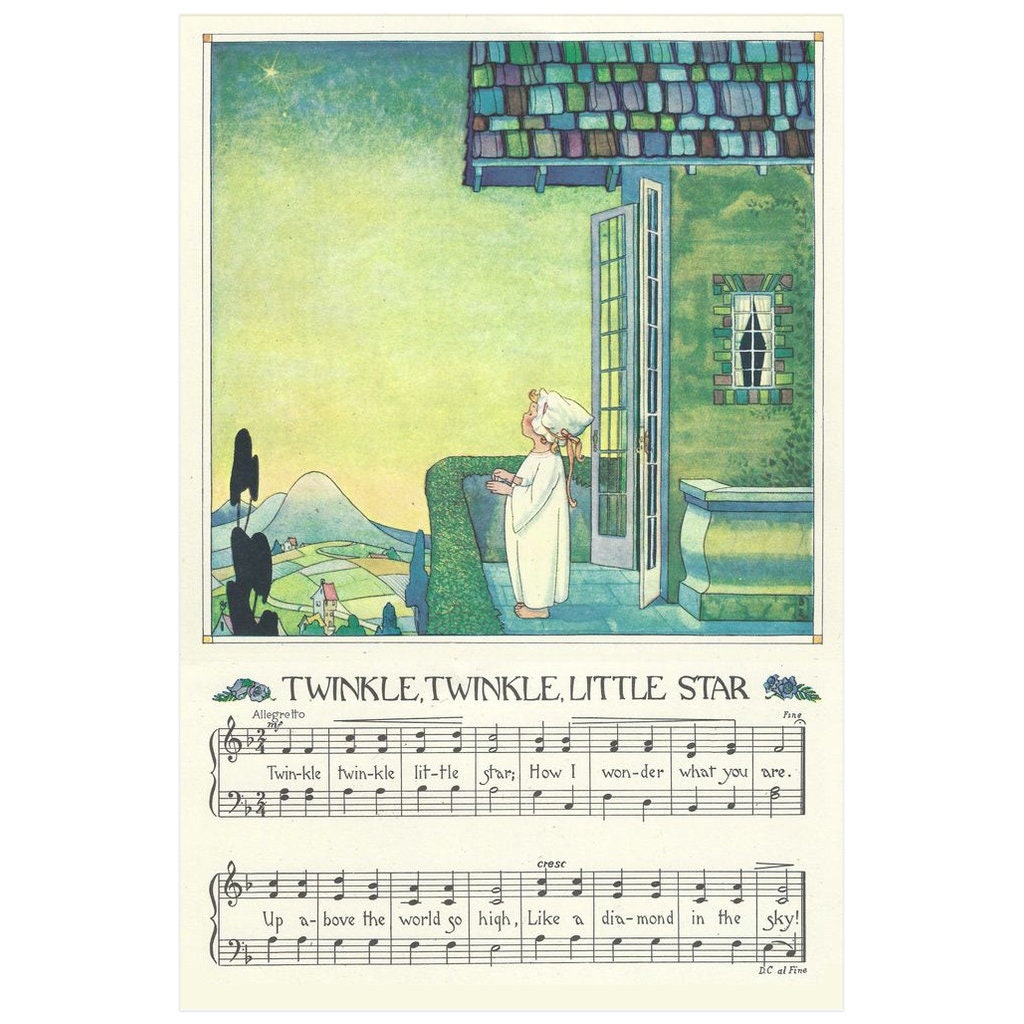 Twinkle Little Star Poster Print / Children's Nursery - Etsy