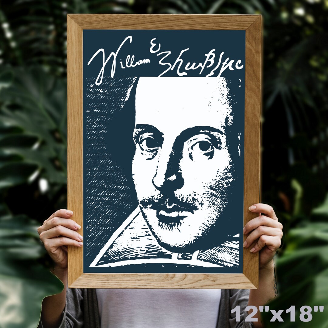 William Shakespeare Poster Literature Theater Wall Art Print 12x18 ...