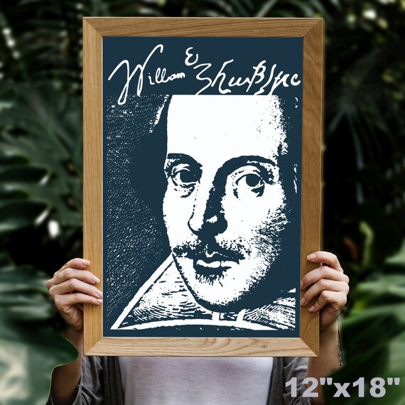 William Shakespeare Poster Literature Theater Wall Art Print - Etsy