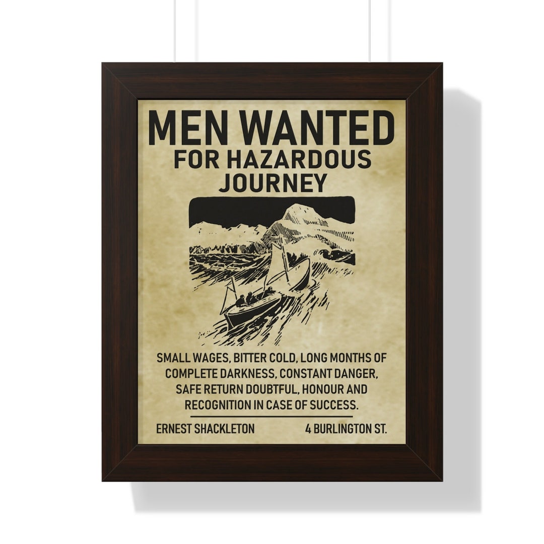 Men Wanted for Hazardous Journey Framed Poster Print Wall Art / Ready ...