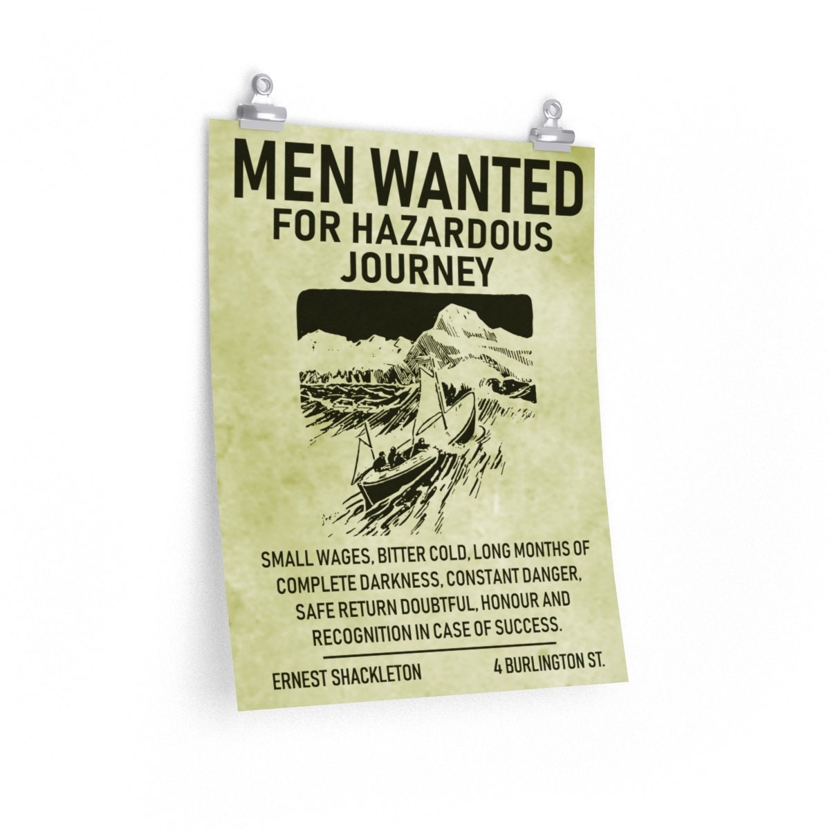Men Wanted for Hazardous Journey Poster Print Wall Art / - Etsy UK