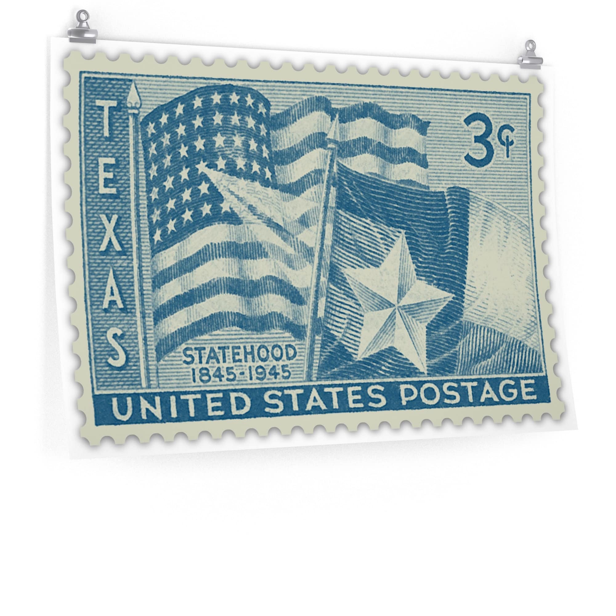 1957 Texas Postage Stamp Poster / New Print Wall Art 18x12 | Etsy