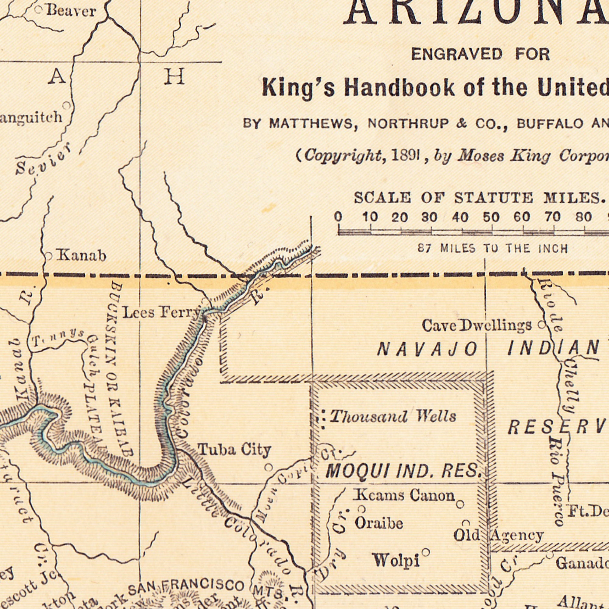 Map of 1891 Arizona Territory / New Poster Print Wall Art - Etsy