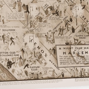 A Night Club Map of Harlem Print - New York City Harlem Renaissance ...