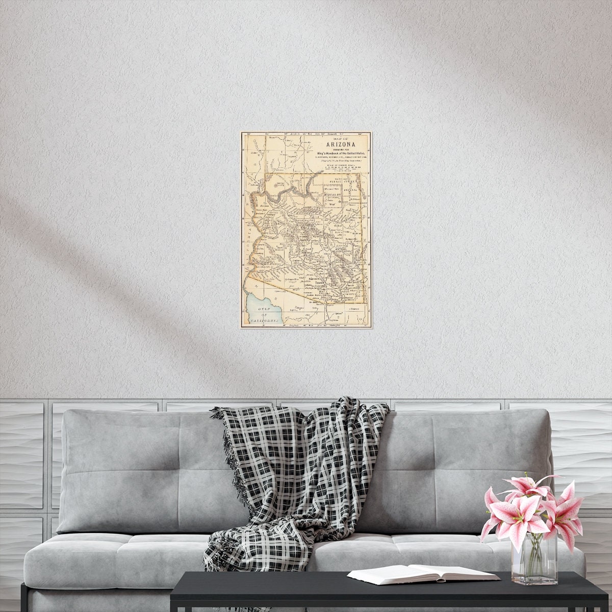 Map of 1891 Arizona Territory / New Poster Print Wall Art - Etsy