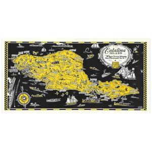 1929 Catalina Island Map Poster / Pictorial Cartoon Map Wall Art - Etsy