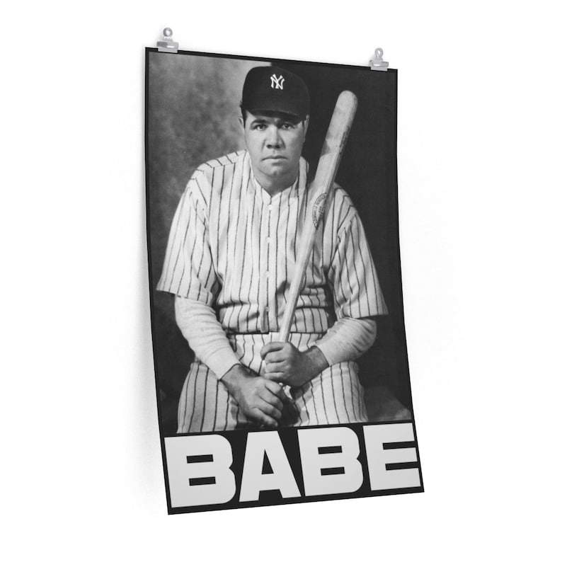 Babe Ruth Poster Print / New York Baseball 12x18 20x30 24x36 - Etsy France