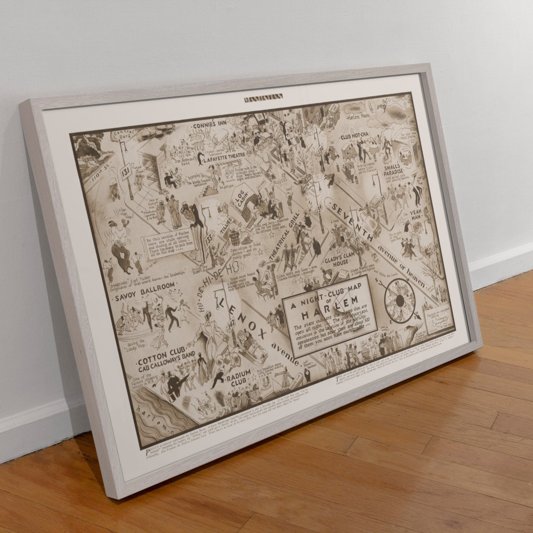 A Night Club Map of Harlem Print - New York City Harlem Renaissance ...
