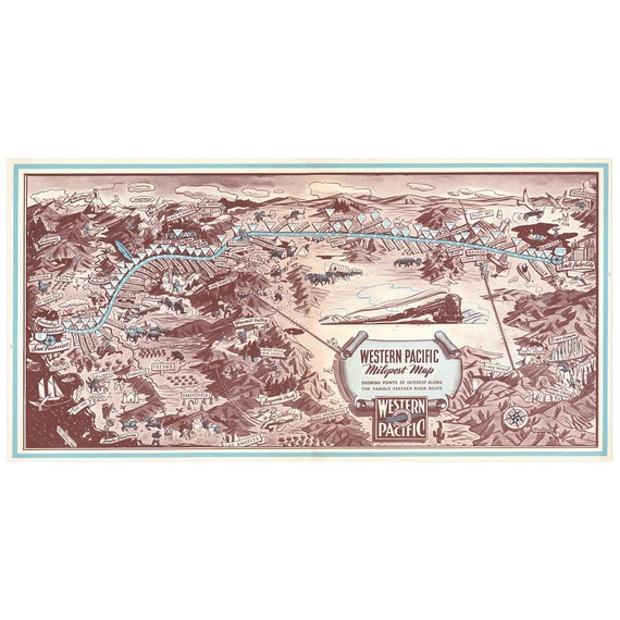 Western Pacific Railroad Route Map California Zephyr | All Aboard