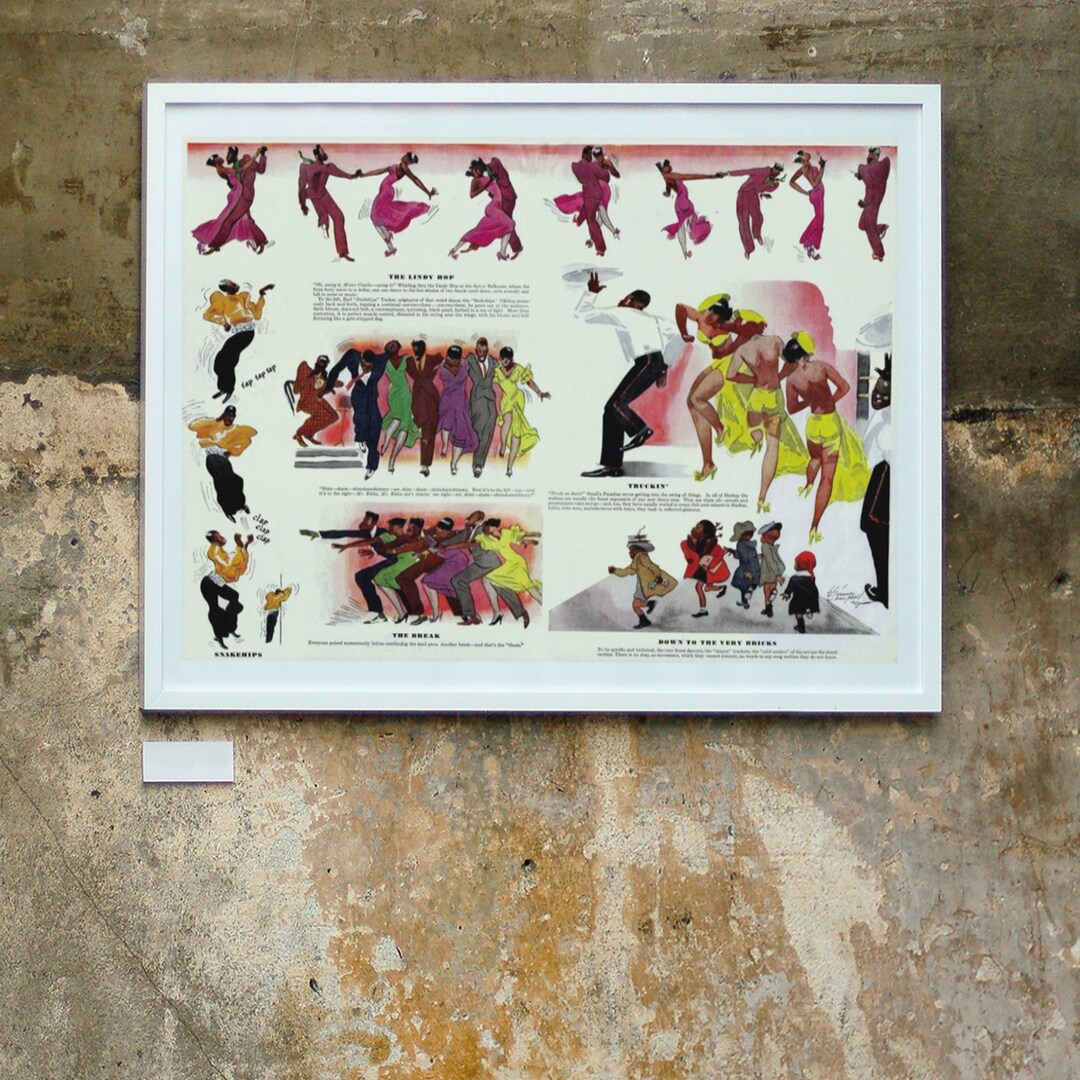 Harlem Dance 1936 Poster Print / E Simms Campbell Lindy Hop Truckin ...