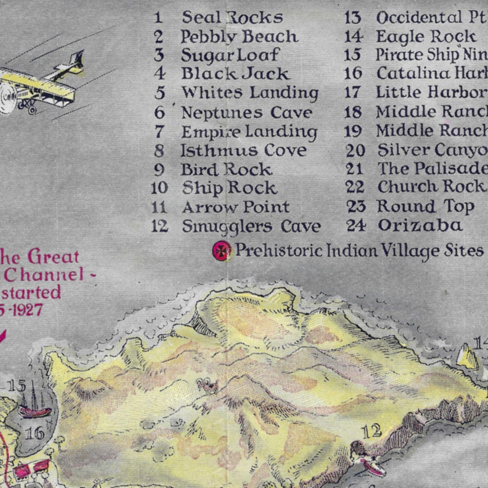 Vintage Catalina Island Map Poster / 1927 California Tourist - Etsy