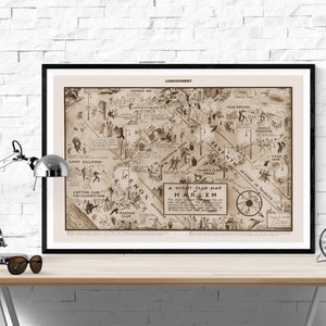 A Night Club Map of Harlem Print - New York City Harlem Renaissance ...