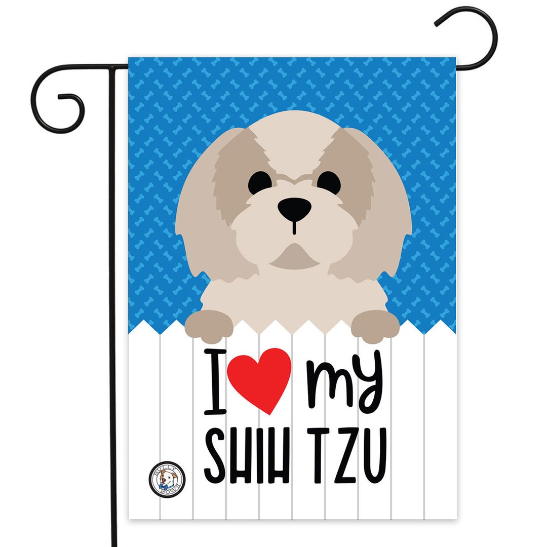 Garden Flag - I Love My Shih Tzu Flag - Shih Tzu - Dog Garden Flag - Etsy