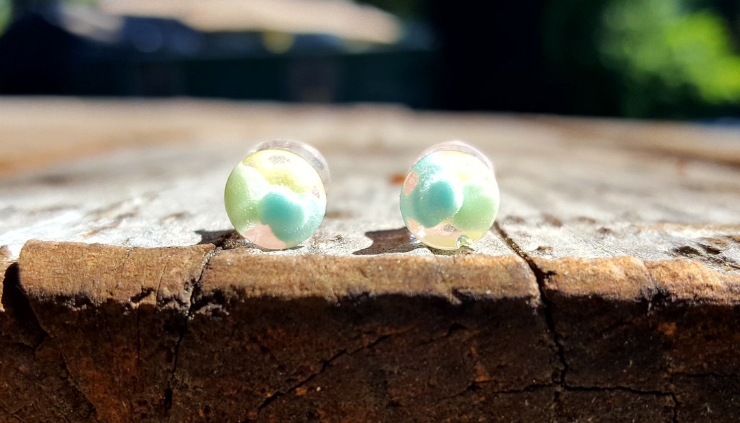 RAINBOW Pastel REAL CANDY Plugs 6mm(2g)(pair)(handmade) - Etsy