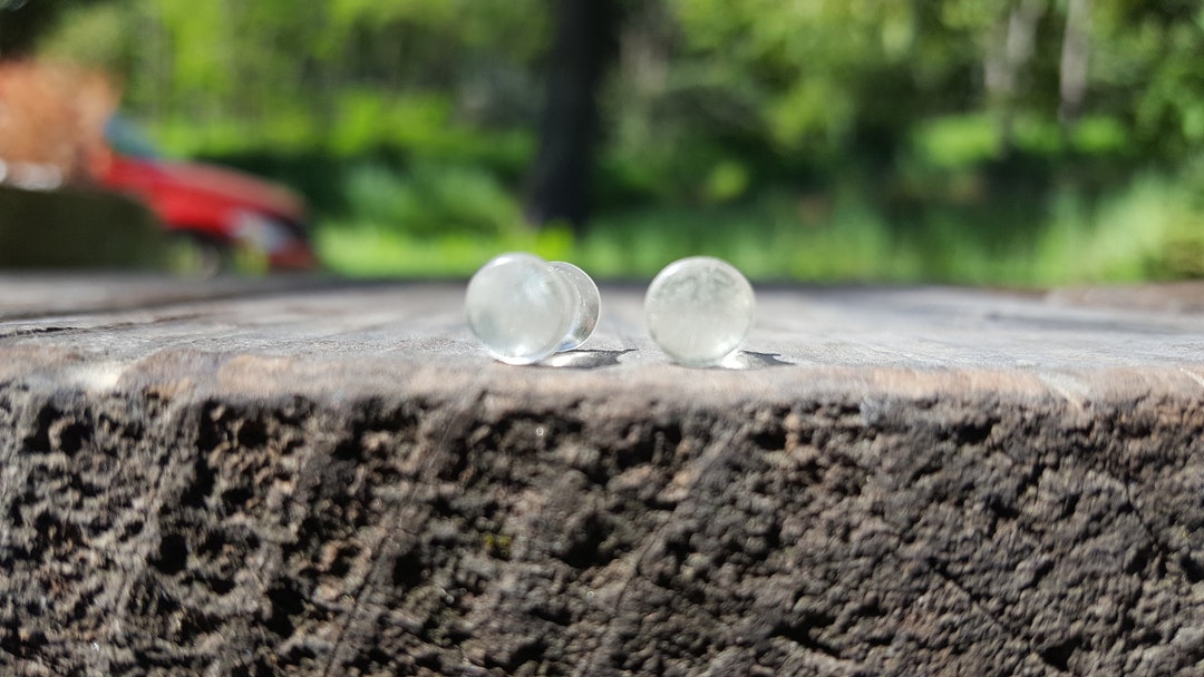 SIMPLE CLEAR PLUGS 6mm(2g)(pair)(handmade) - Etsy