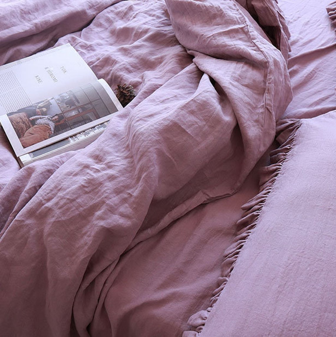 3pcs 100% Linen Bedding Set Kingqueen Duvet Cover Set 2 - Etsy