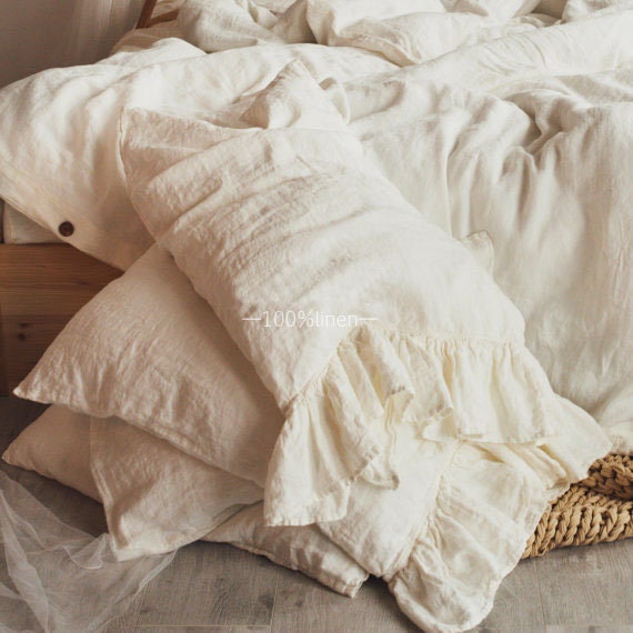 3pcs HEMP Linen Bedding Set King,queen Duvet Cover Set 2 Pillowcases - Etsy