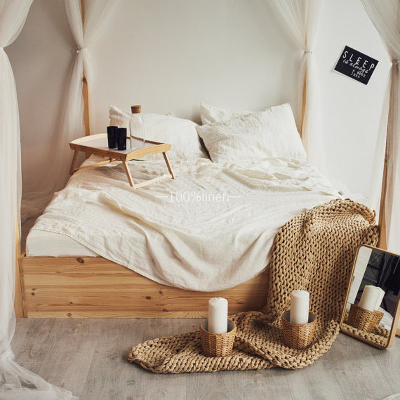 3pcs HEMP Linen Bedding Set King,queen Duvet Cover Set 2 Pillowcases - Etsy