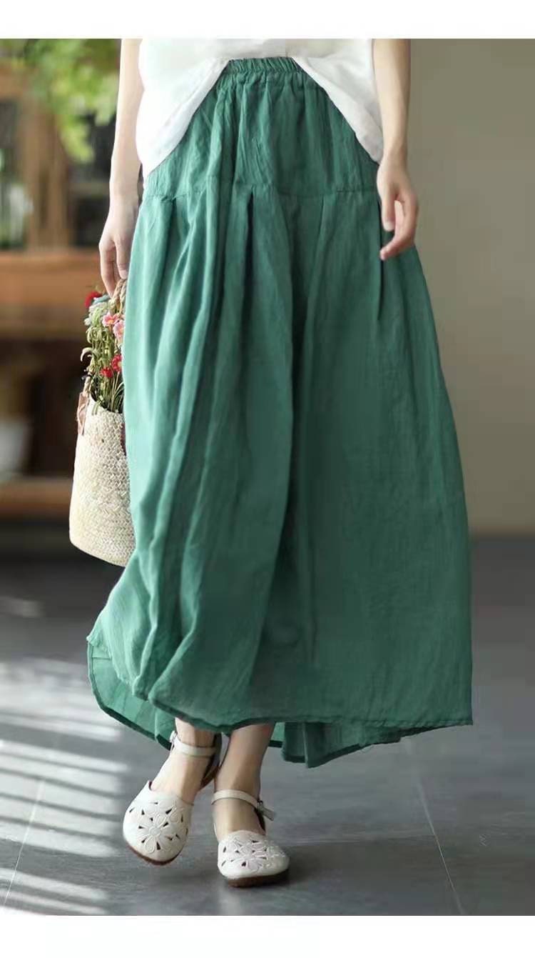 Women Linen Cotton Skirts in 4 Colors - Etsy
