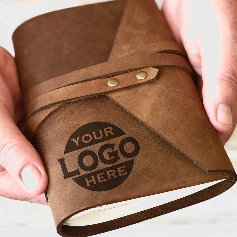 Personalized Leather Journals With Logo - Etsy
