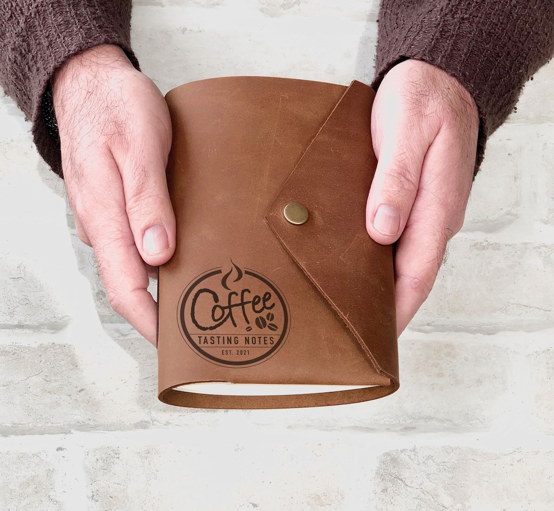 Coffee Tasting Journal, Leather Coffee Notebook, Personalised Coffee ...
