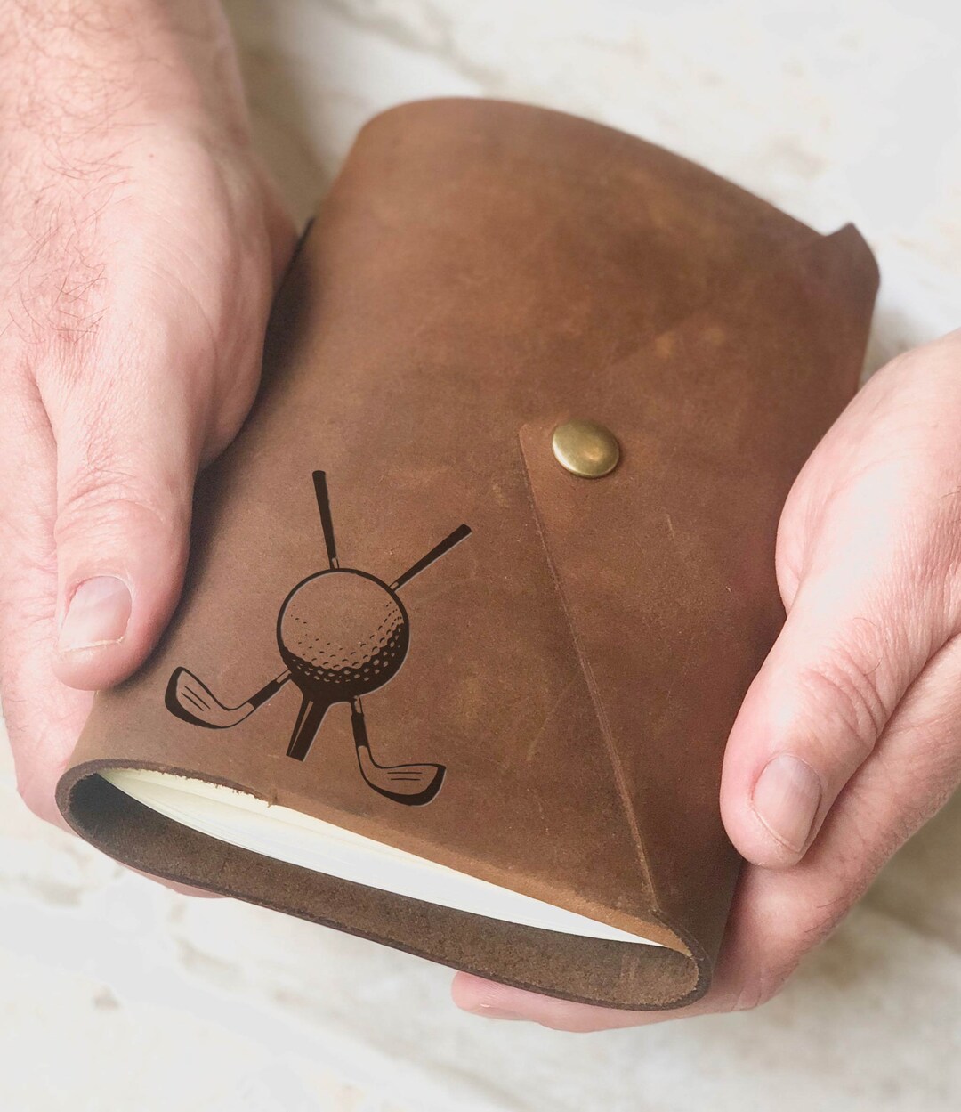 Personalized Leather Golf Journal: Engraved Scorebook, Golf Gifts for ...
