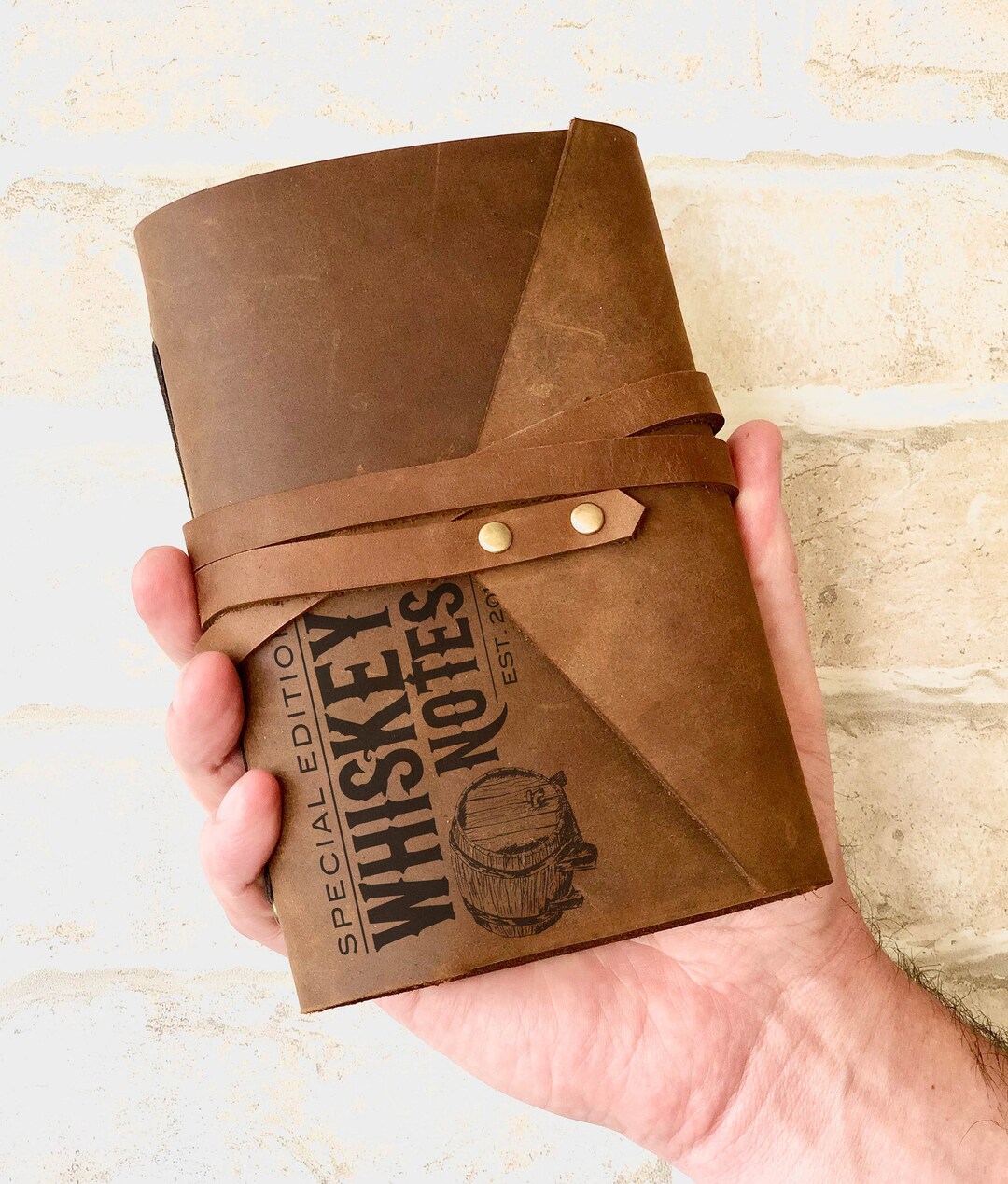 Personalized Leather Whiskey Tasting Journal: Engraved Bourbon Lover ...