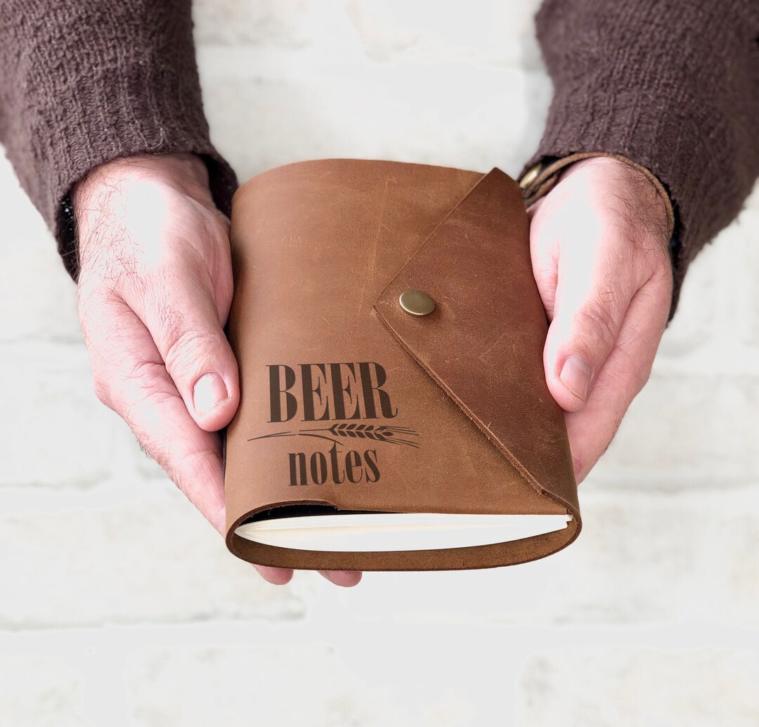Personalized Leather Beer Tasting Journal: Engraved Beer Log Notebook ...
